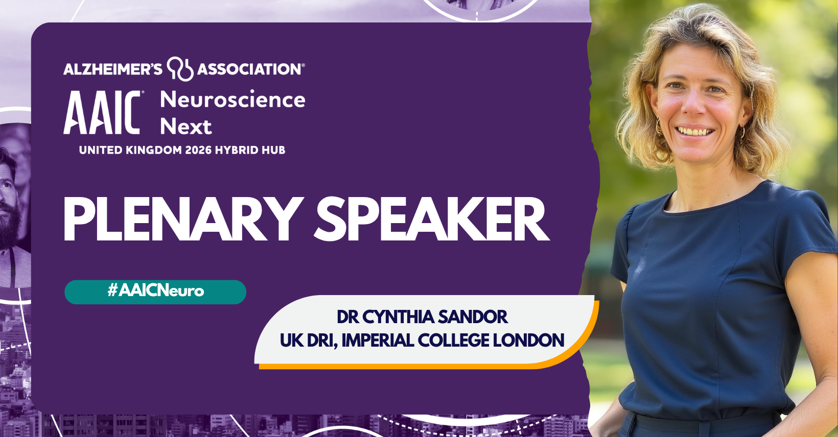 Dr Cynthia Sandor Announced as AAIC Plenary Speaker